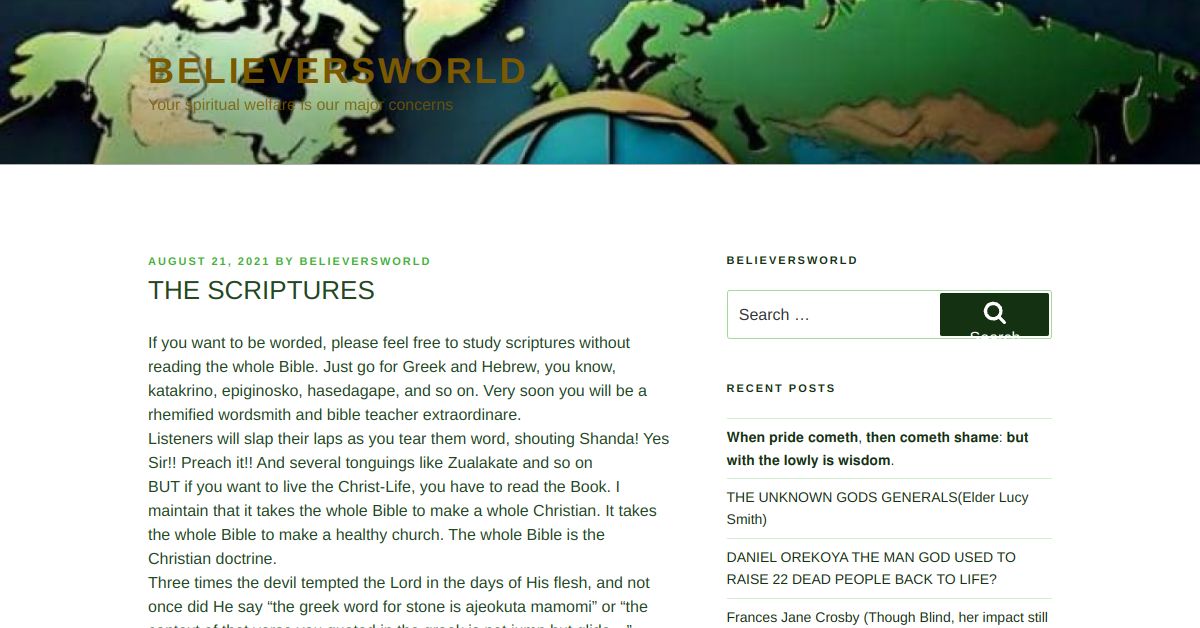 THE SCRIPTURES – believersworld